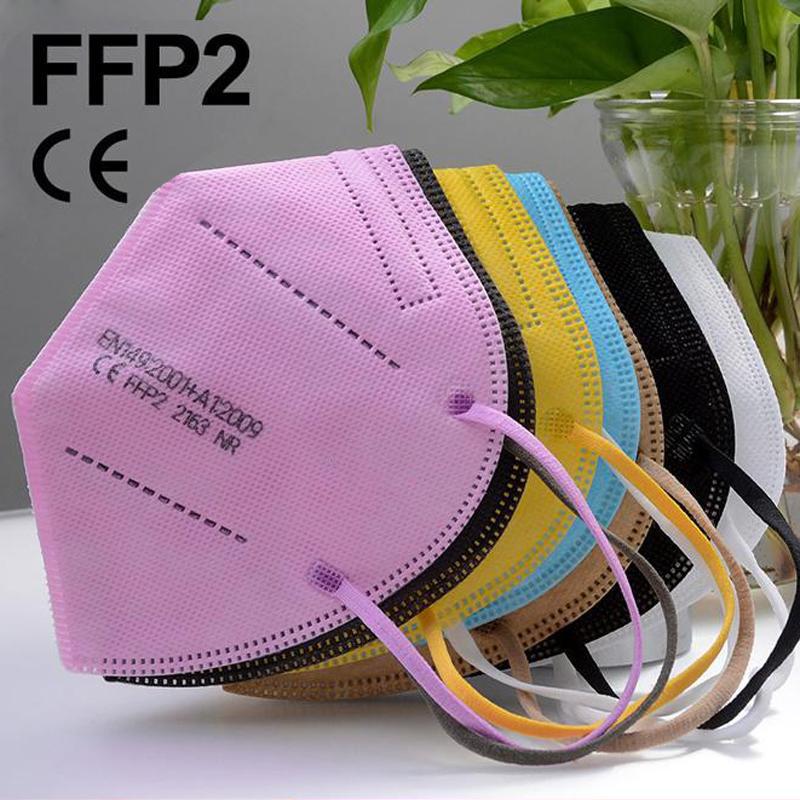 Buy 10-100PCS KN95 FFP2 Black Mask 5-Layers Filtration PM2.5 Protective ...
