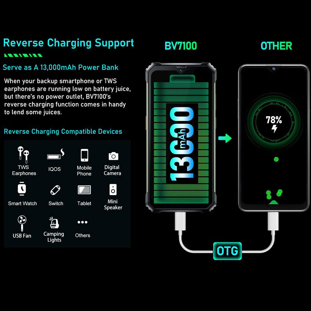 Koupit Blackview BV7100 Rugged Phone 6GB 128GB 13000mAh Andriod 12 za dobrou cenu — doprava ...