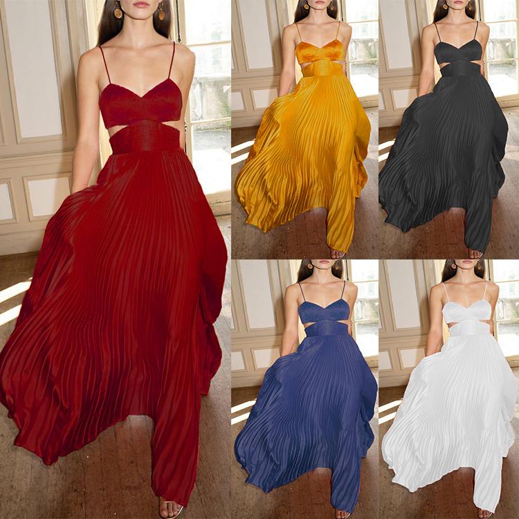 Frauen Mode Sexy Deep V Ausschnitt Kleid Sommer Sling Party Beach ...