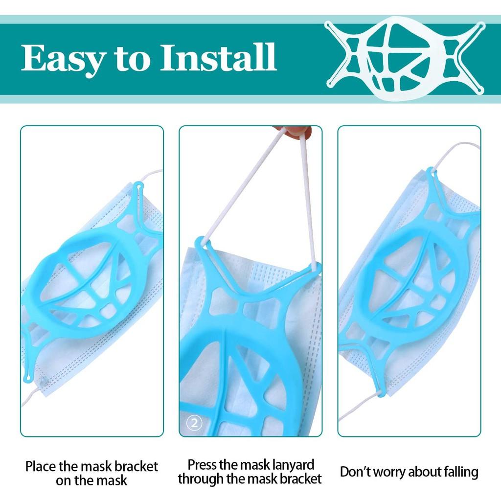 Buy 3D Face Mask Bracket Silicone Breathe Cup Holder Face Mask Inner ...