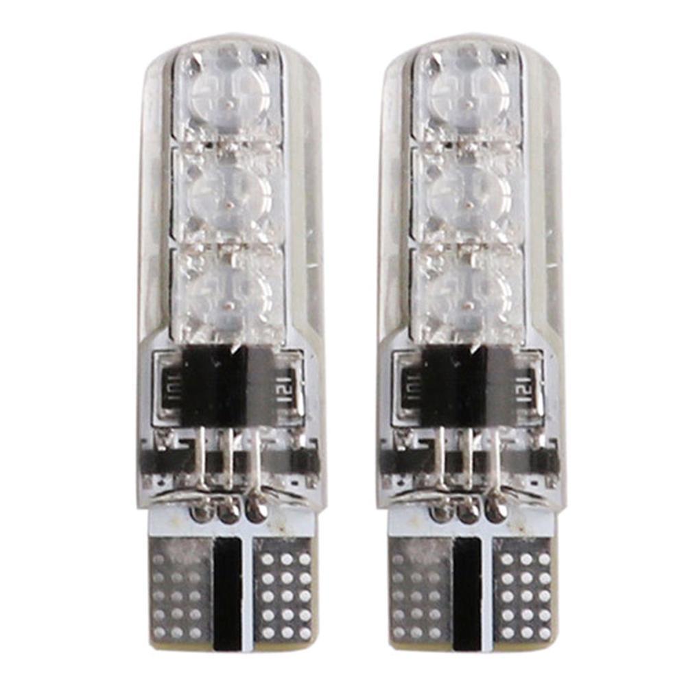 Buy 2x T10 5050 SMD 6 LED RGB Reading Wedge Light Flashing Bulb + Remote Controller at ...