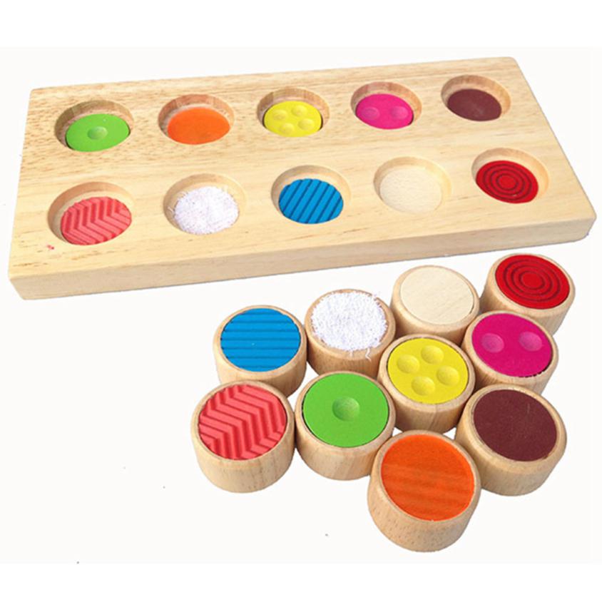 Buy Wooden Multicolor Memory Touch Children Puzzle Toys Baby Color ...