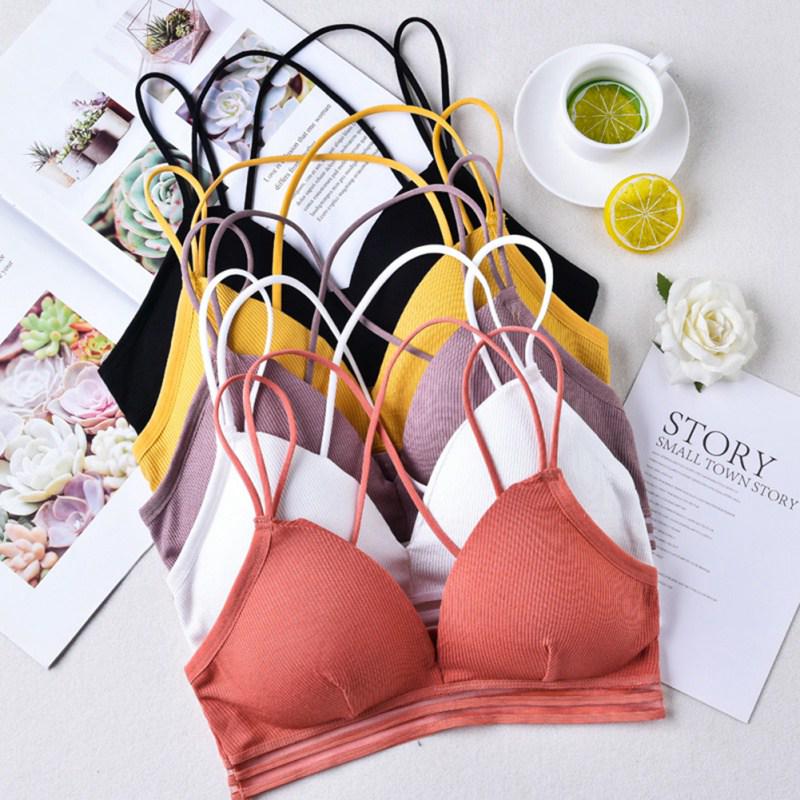 Cheap French Triangle Cup Thin Shoulder Strap Beauty Back Tube Top Sexy ...