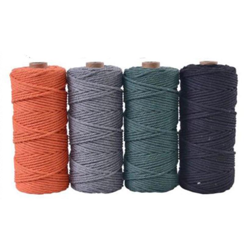 Buy 3mm Natural Cotton Twisted-Cord Rope Artisan Macrame String DIY ...