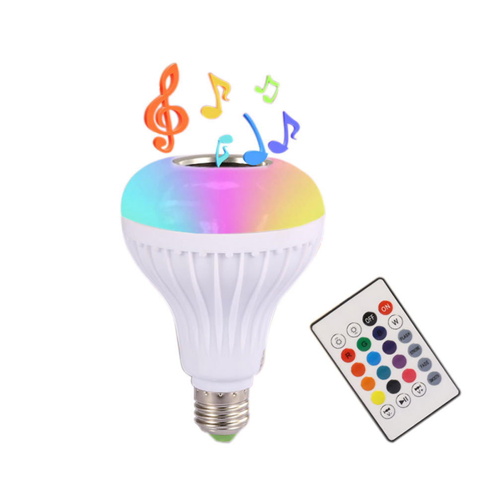 Buy E27 RGB Wireless Bluetooth Speaker Bulb Music Playing Dimmable LED ...