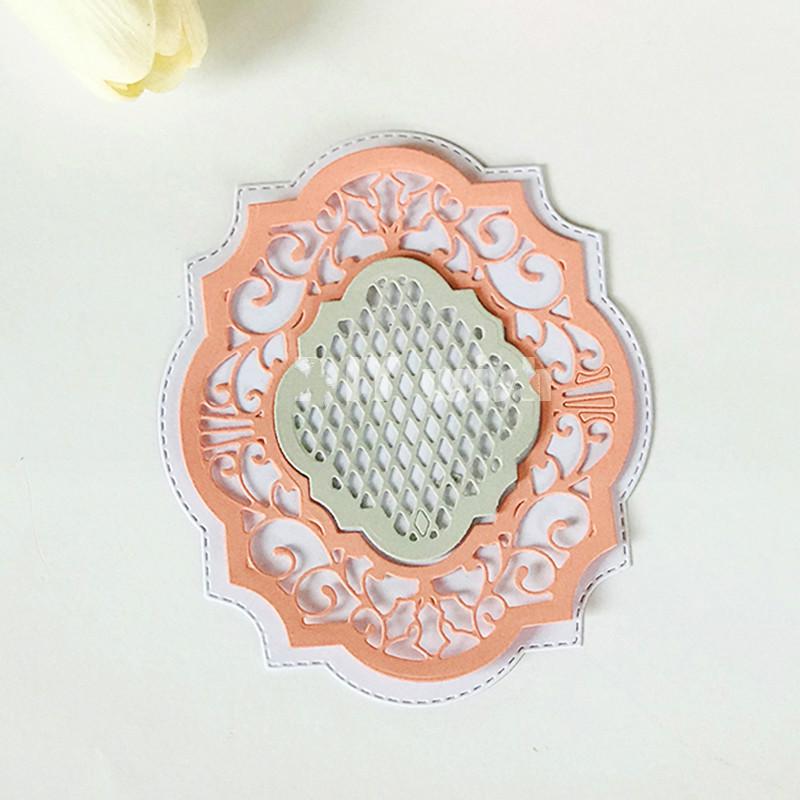 Oval Holly Lattice Frame Dies Metal Cutting Dies for Scrapbooking ...