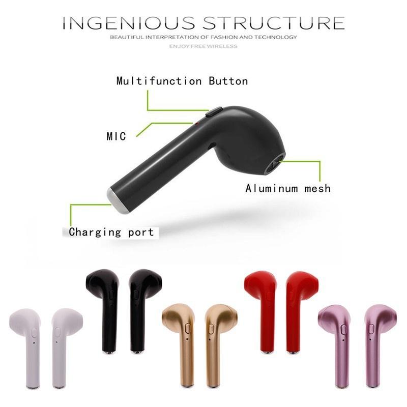Buy Mini Bluetooth Headphones I7 Mini Tws Wireless Headset with Charge ...