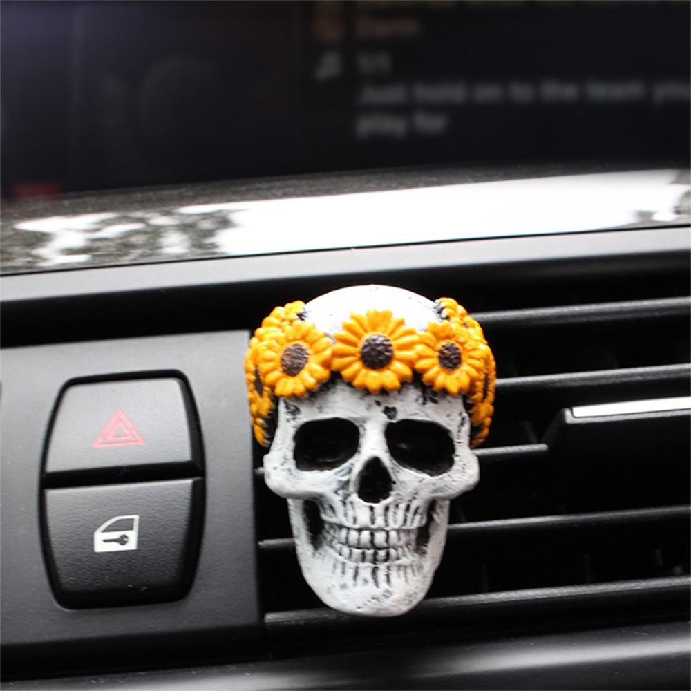 Buy Synthetic Resin Skull Car Interior Air Freshener Vent Clip Outlet ...