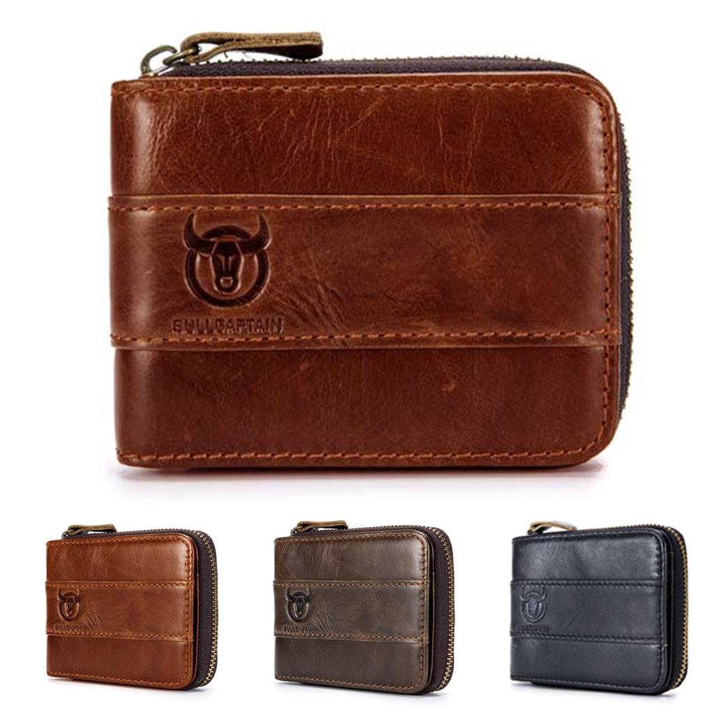 Buy RFID Anti-magnetic Vintage Men Genuine Leather 11 Card Slots Coin ...