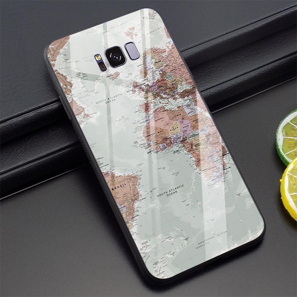 World Map Phone Cover For Samsung Note 9 9 10 S8 S9 A30 A40 A50 A70 ...