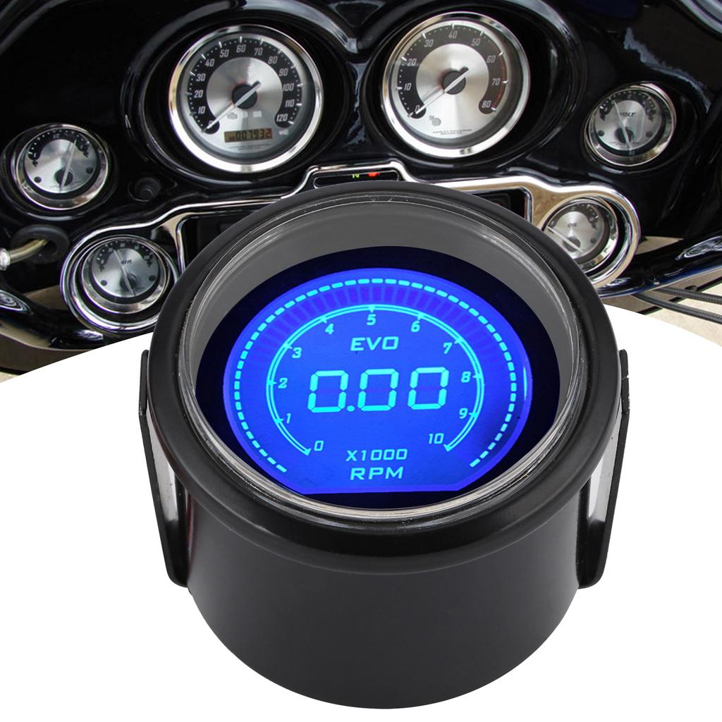 2in LCD Digital Tachometer RPM Display Red Blue Light for EVO Series ...