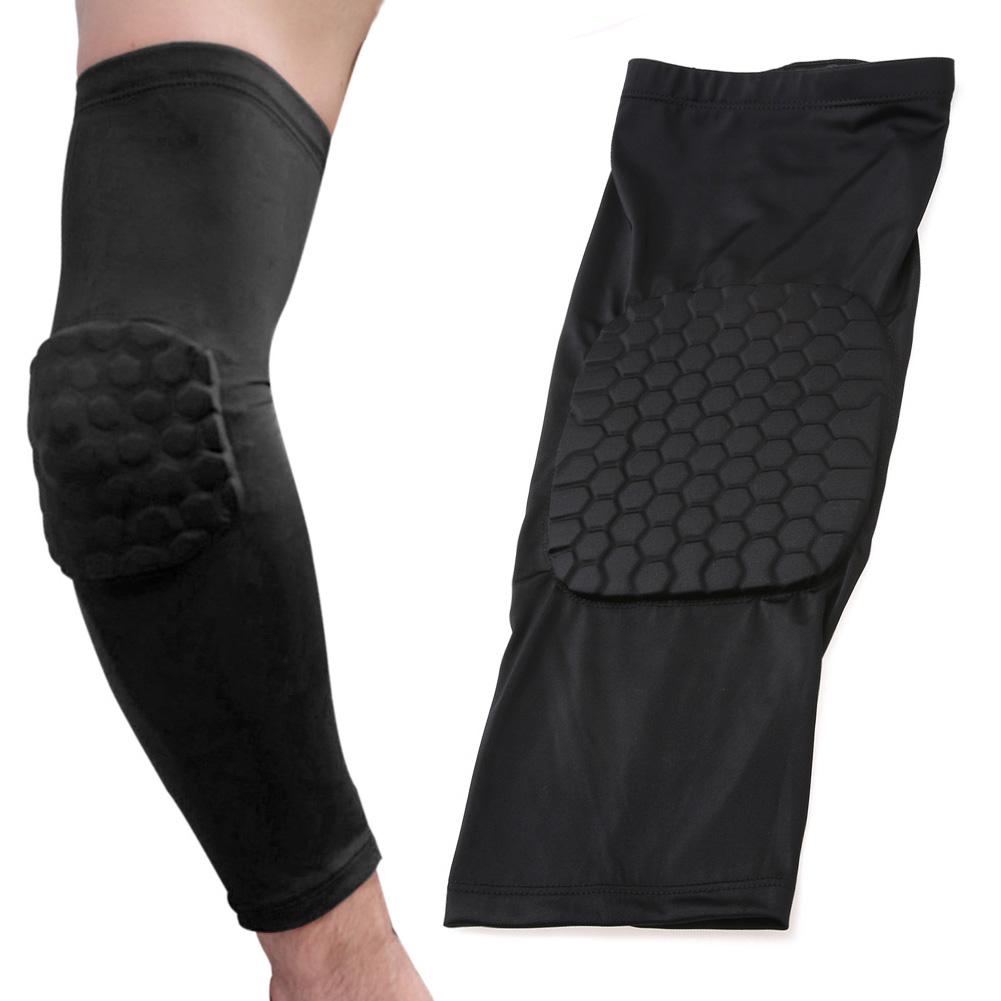 Buy Honeycomb Pad Protective Gear Basketball Long Leg Knee Sleeve Cover ...