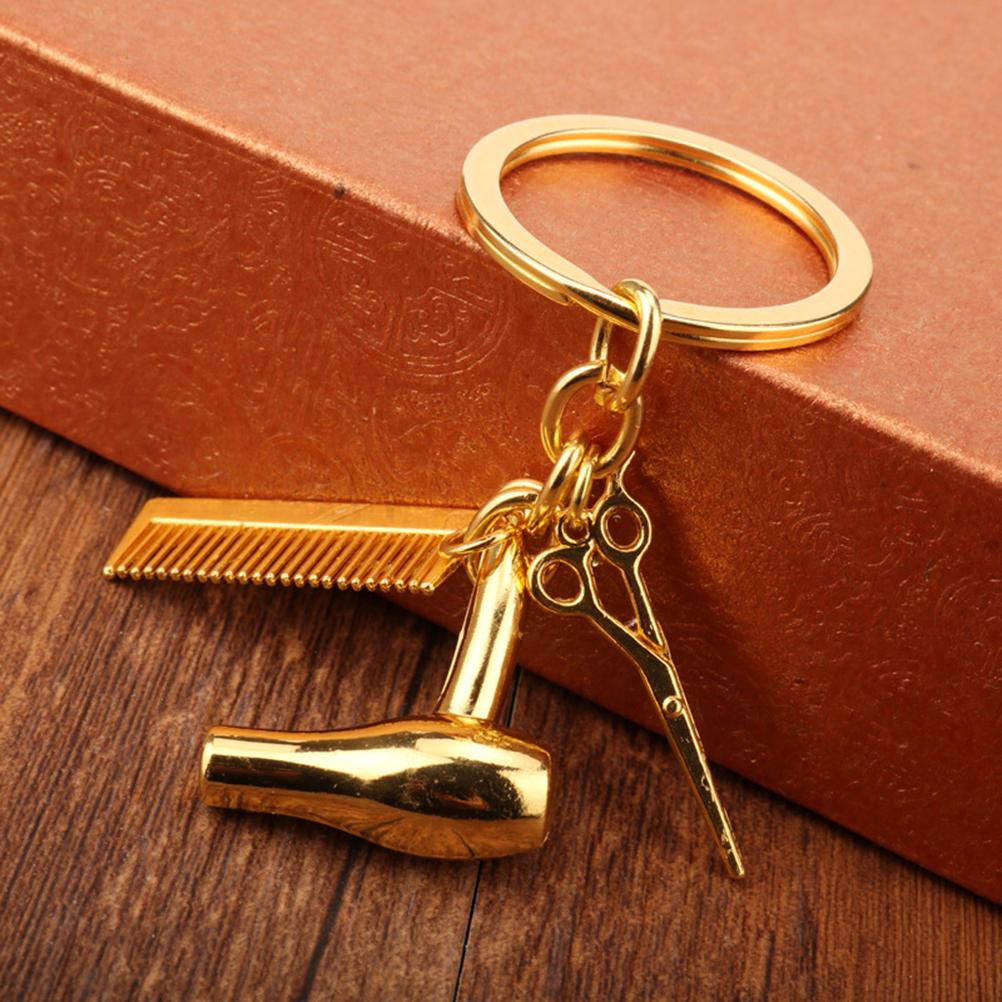 Buy 1PC Hairdresser Hair Dryer Scissor Comb Pendant Keychain for Hair ...