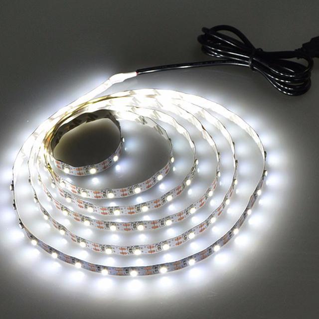 5V 2M 3M USB Cable Power LED Strip Light Lamp Desk Decor Lamp Tape for ...