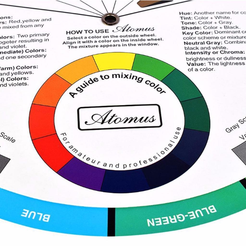 Buy Xtian Tattoo Pigment Color Wheel Chart Supplies Helpful Round ...