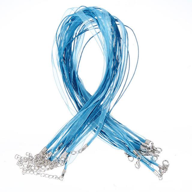 Satın alın 10Pcs Handmade Adjustable Organza Ribbon+Waxing Satin Cord ...