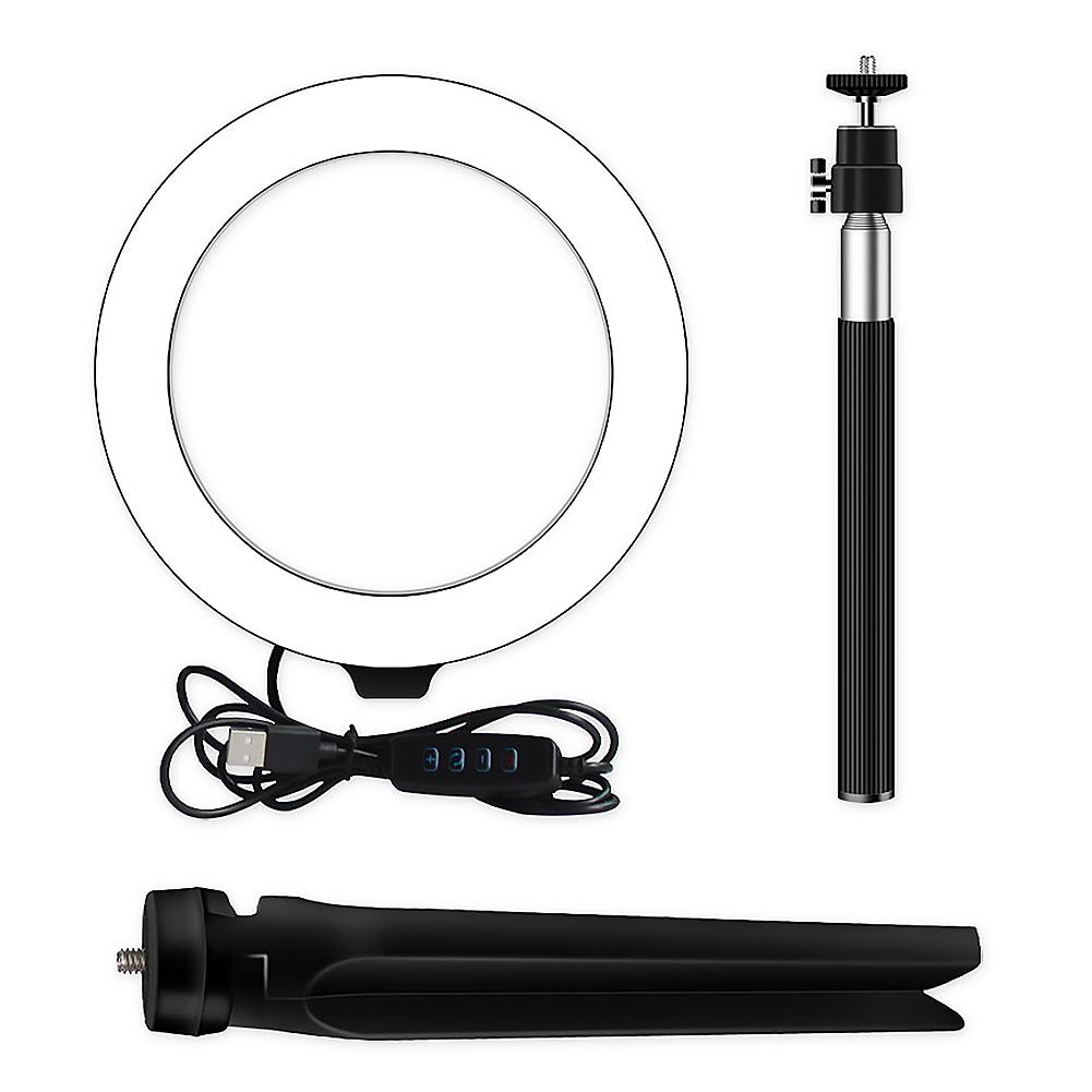 Buy 3 In 1 Ring Light Dimmable Video Photo Studio Light w/Tripod Selfie ...
