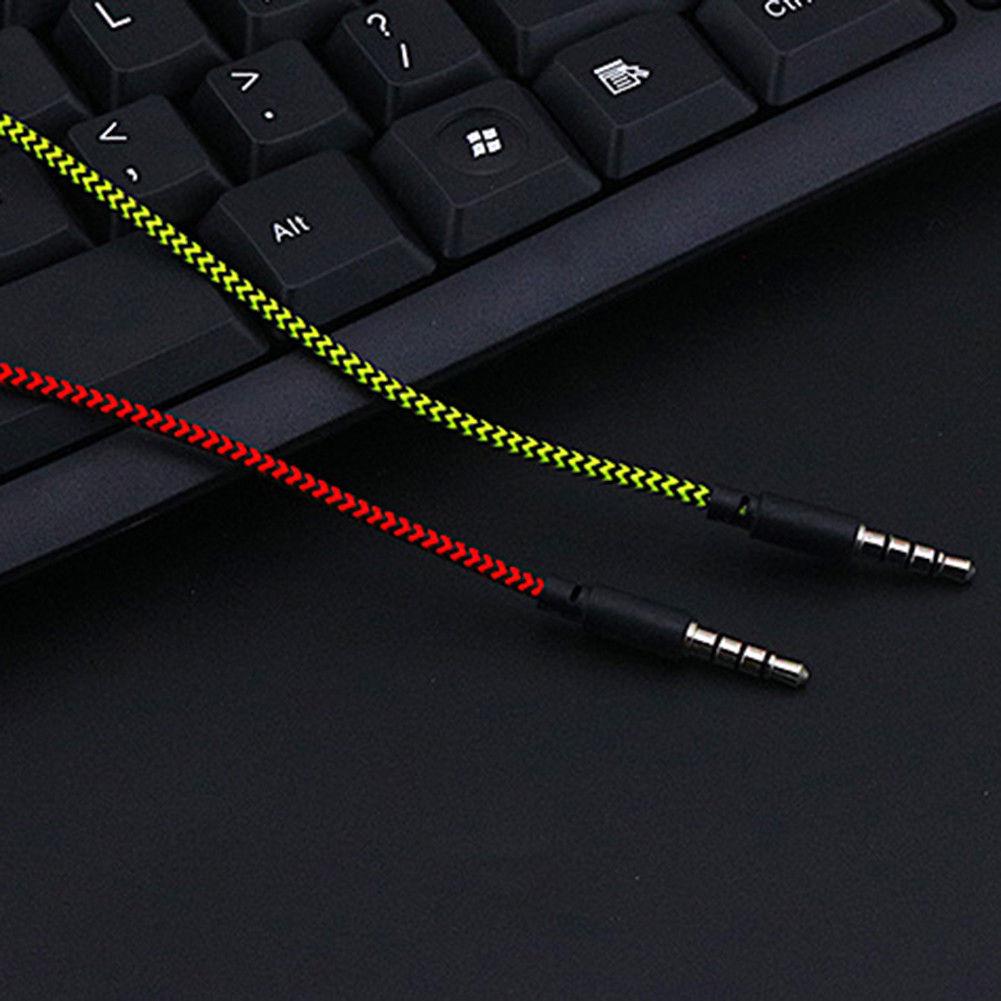 Braided Wire Sport Earbuds Headset Headphones Wired In-Ear Earphone 3 ...