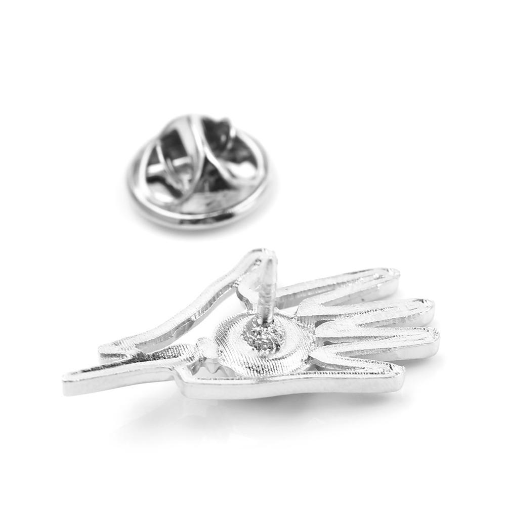 Buy Human Medical Enamel Lapel Pin Crystal Palm Shape Brooches Jewelry ...