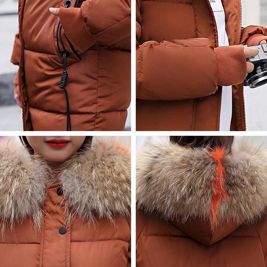 Buy Women Winter Down Cotton Padded Parkas Jacket Coat Long Hooded ...