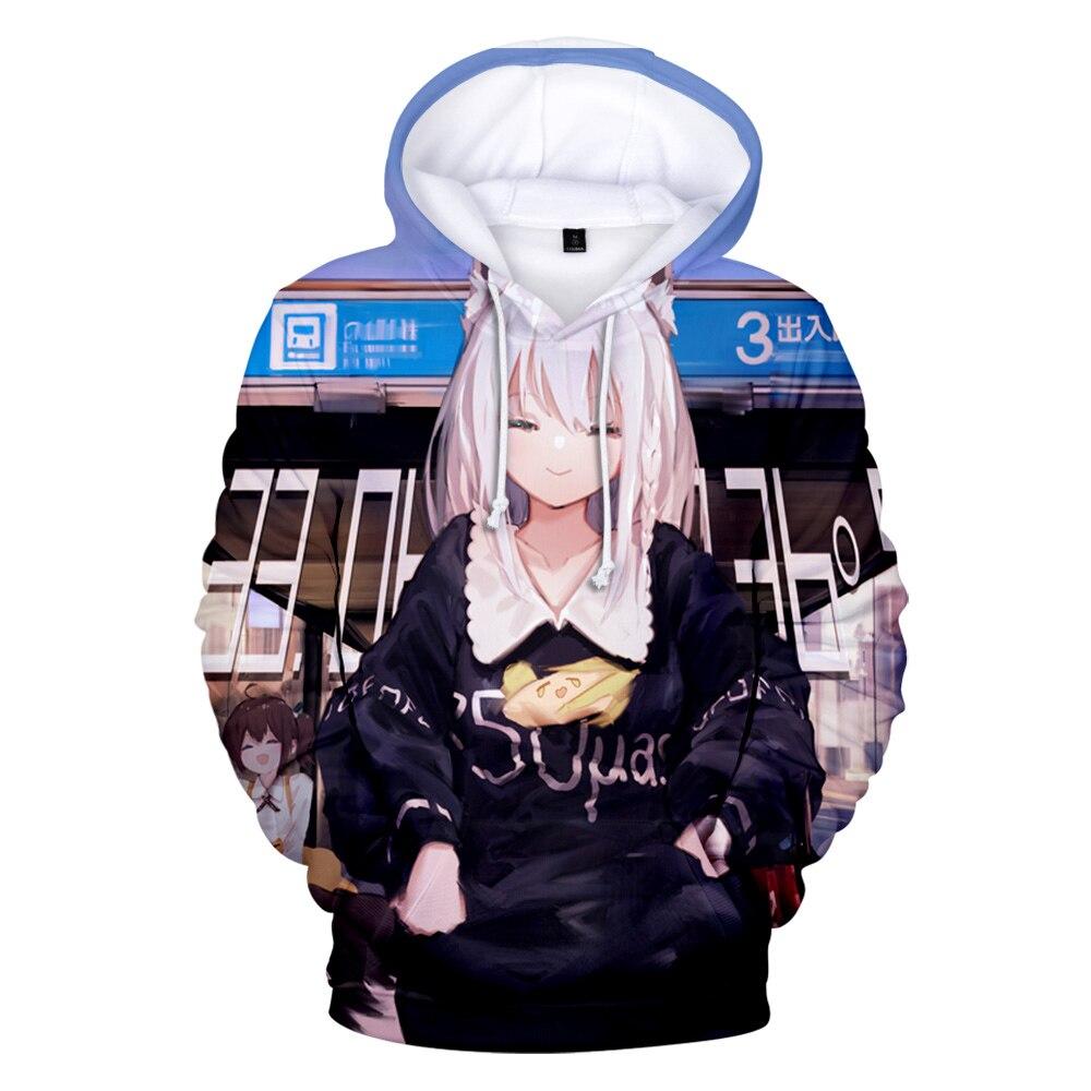 Buy New 3d Print Kawaii Shirakami Fubuki Hoodies Girl 'S Boy Kids ...