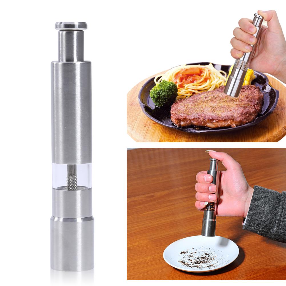 Buy Stainless Steel Hand Pepper Mill with Black Pepper Grinder at ...
