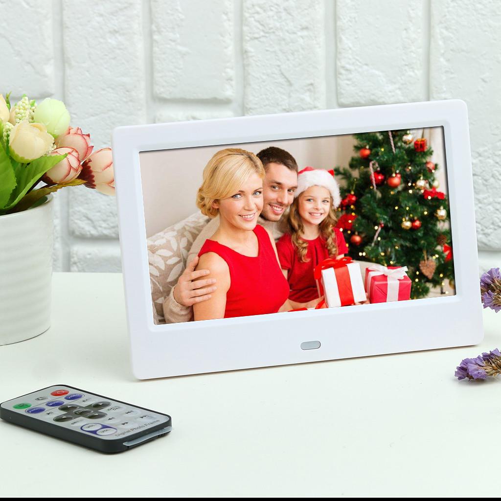 7inch HD LCD Digital Photo Frame with Alarm Clock Slideshow MP3/MP4 ...