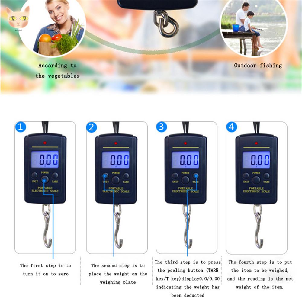 Buy Whidfstle Portable Scale 40kg Electronic Scale Backlight Hook Scale ...
