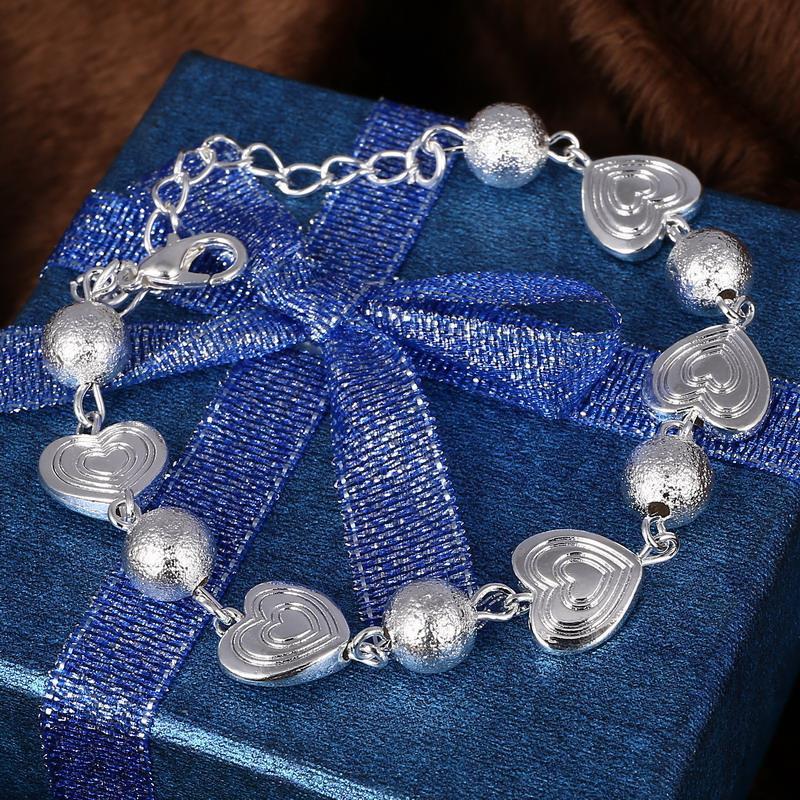 Buy Women Love Heart Charm Ball Bracelets Summer Style at affordable ...