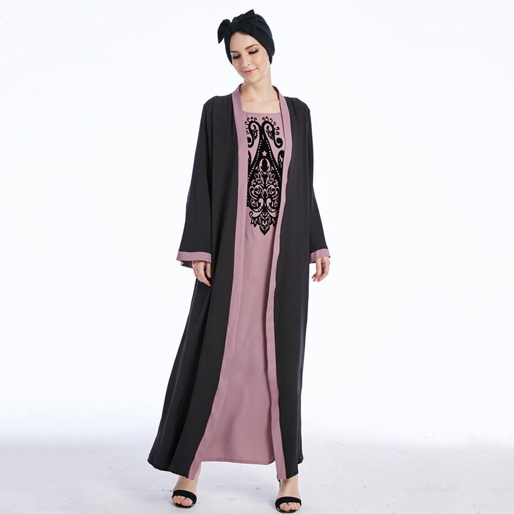 Muslim Women Modest Maxi Abaya Turkey Long Robe Kaftan Clothes Dress ...