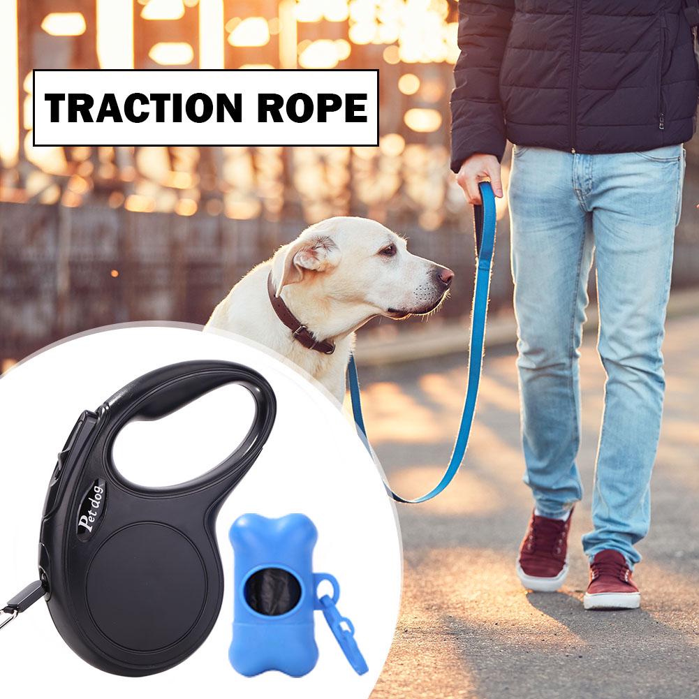 Automatic Retractable Pet Dog Collar Leash Cat Traction Rope (Black 5m ...