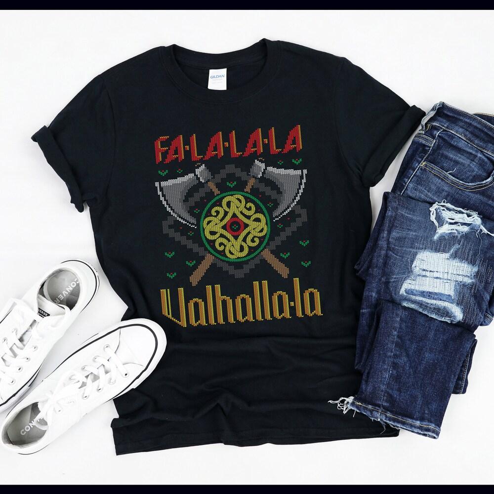 Cumpără Comfortable Cotton Tops For Adult t shirt Fa La La La Valhalla ...