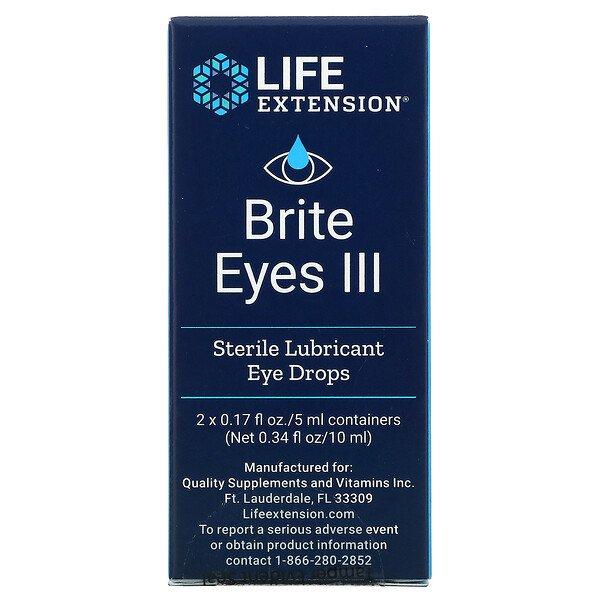 Buy Life Extension, Brite Eyes III, 2 Vials, 0.17 fl oz. (5 ml) Each at ...