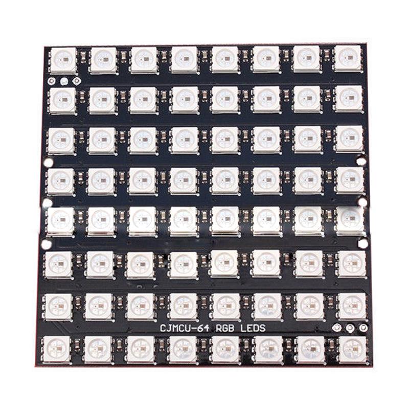 8X8 64 Led Matrix Ws2812 Led 5050 Rgb Full-Color Driver Board For ...
