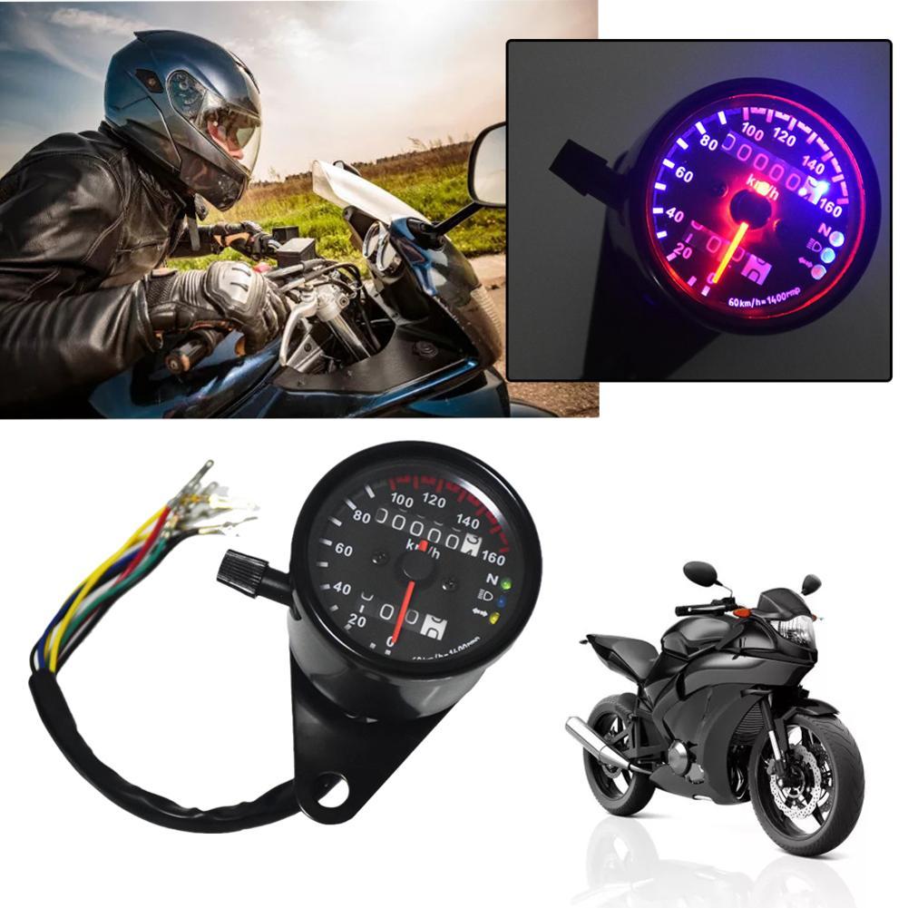Buy Metal Case Motorcycle Speedometer Odometer 12V Universal Motorcycle ...