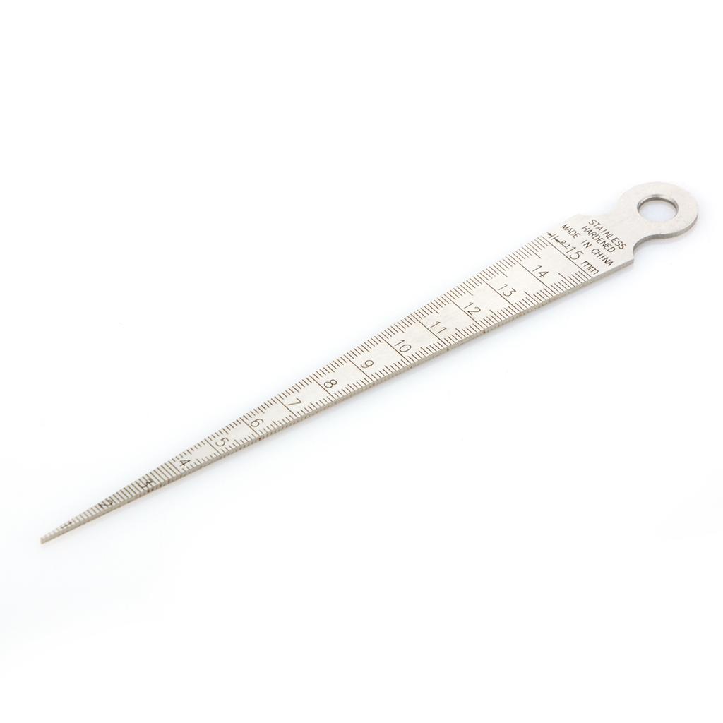 Acero inoxidable 1-15mm Metric Taper Gauge Aperture Scale Wedge Feeler ...
