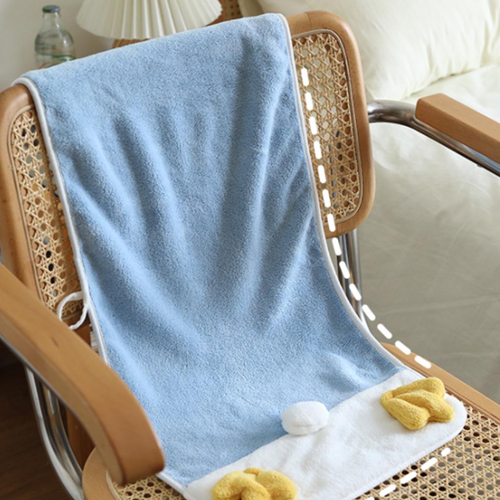 Buy Cartoon Duck Tail Bath Hand Towel Coral Velvet Microfiber Bathroom ...