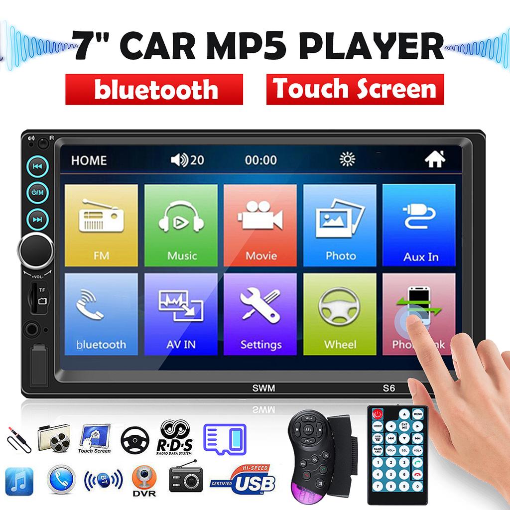 Buy 7" Bluetooth Car Multimedia Player Audio Stereo Radio HD MP5 Touch ...