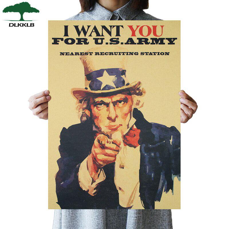 Buy DLKKLB World War II Uncle Sam Recruit Vintage Poster Classic ...