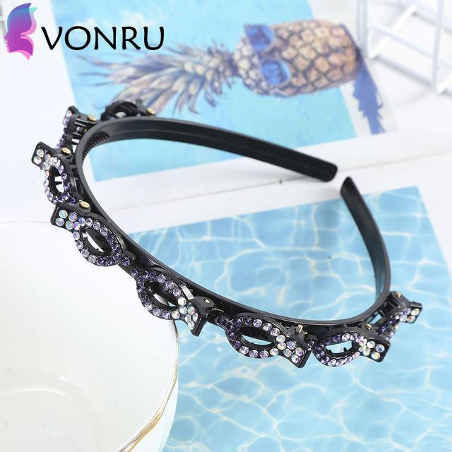 Buy Non-Slip Alice Hairband Simulated Rhinestone Headband Women Hair ...