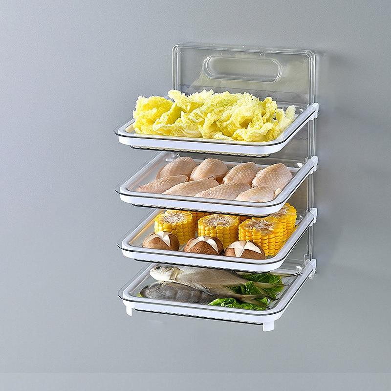 Buy Foldable Kitchen Storage Rack Vegetables Prepare Plate Side Dish ...