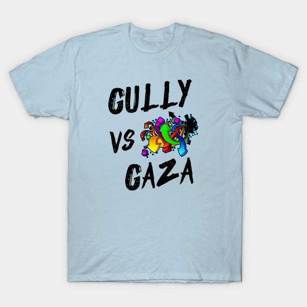 Buy Men Premium Cotton Harajuku T Shirt Gully Vs Gaza Rap Lovers Design ...
