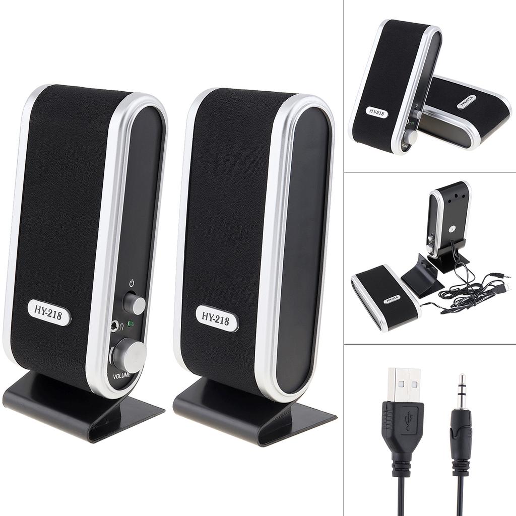 Buy HY-218 6W USB2.0 Wired USB Power Speakers Stereo 3.5mm Audio Jack ...