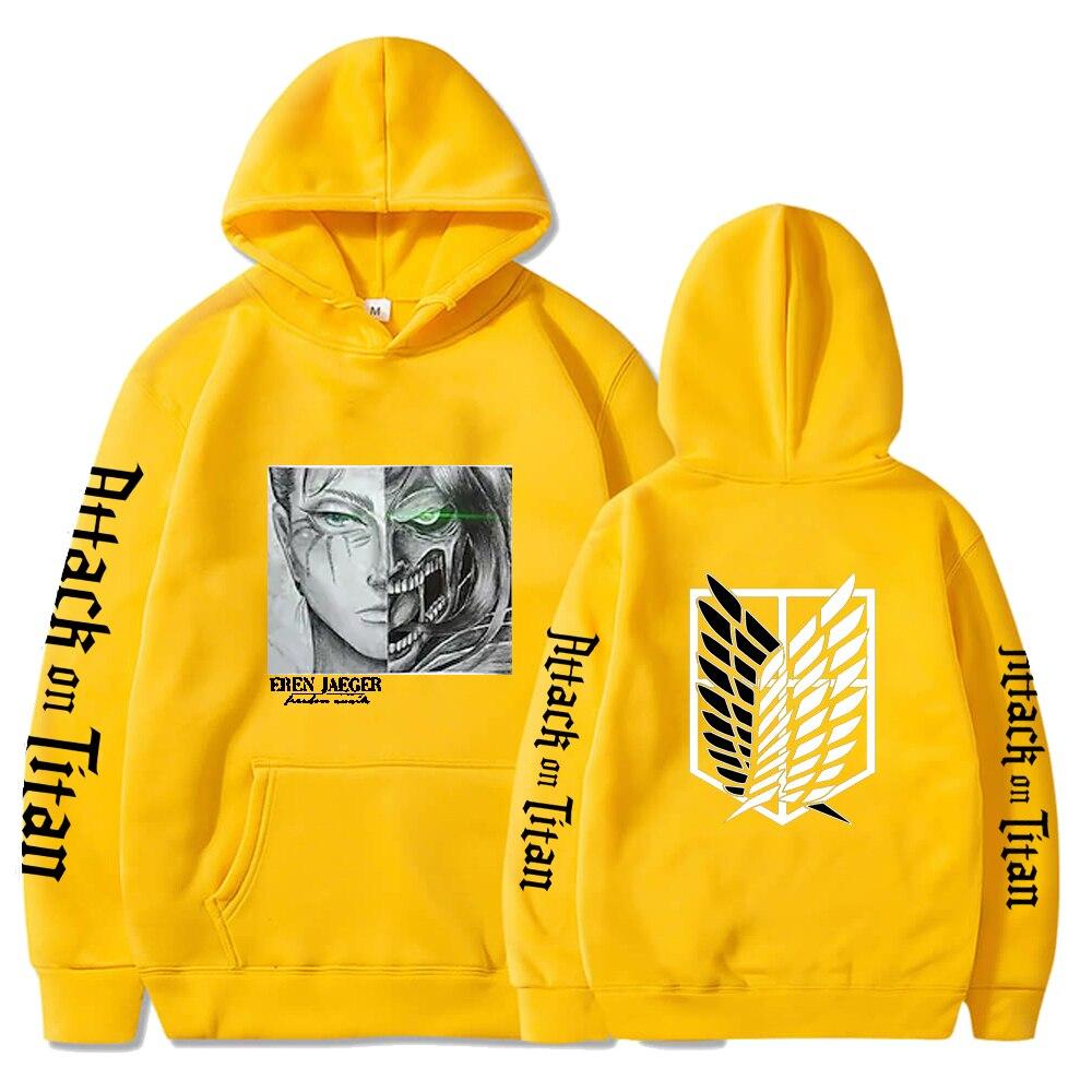 Buy Hot Japan Anime Attack On Titan Eren Jaeger Harajuku Hoodies Men ...
