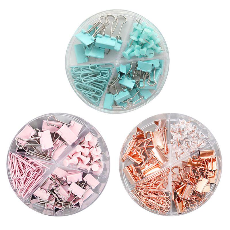 Cheap 72pcs Metal Paper Clip Multipurpose Thumbtacks Office Document ...