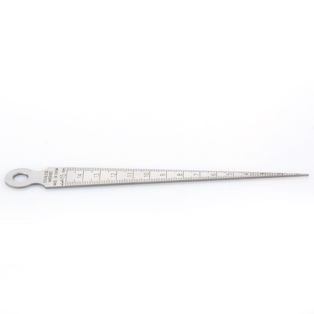 Acero inoxidable 1-15mm Metric Taper Gauge Aperture Scale Wedge Feeler ...