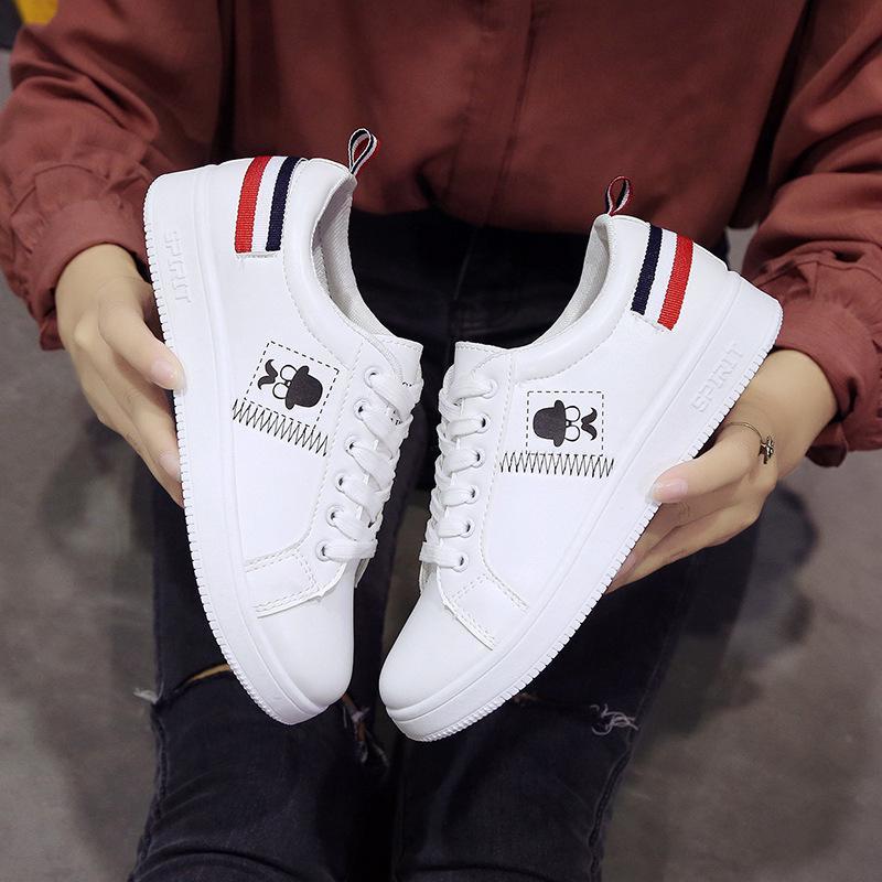 Buy Spring Wild Women's Shoes Sports White Shoes Women's Thick-soled ...