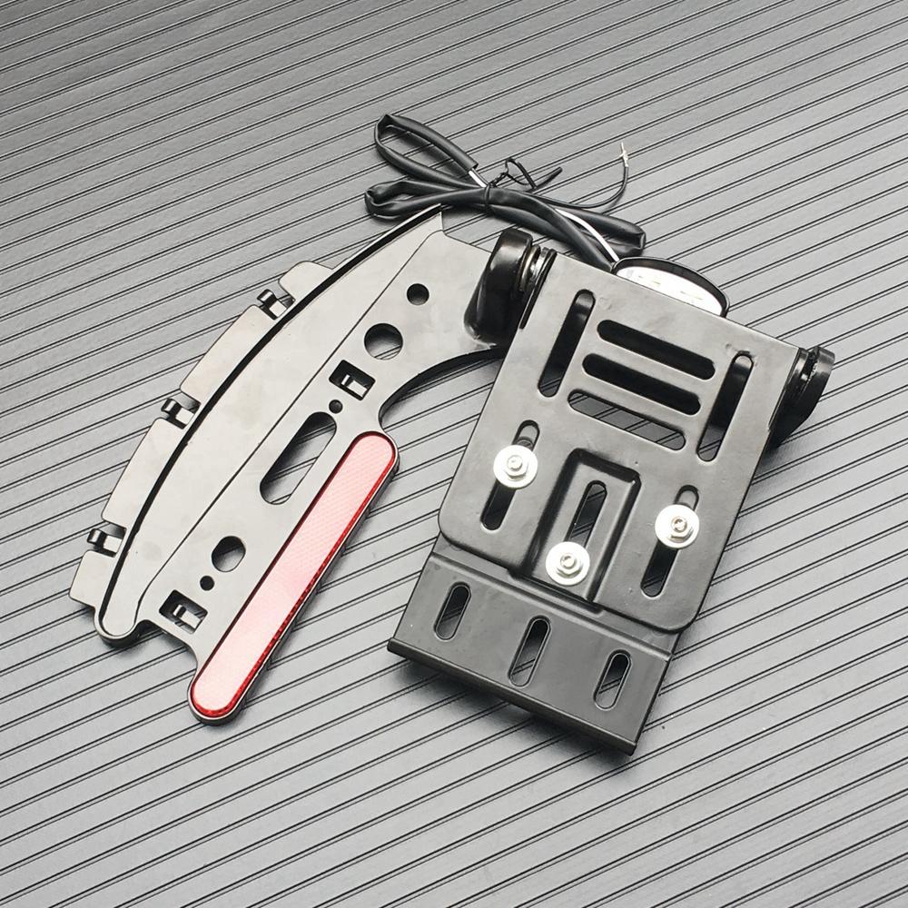 Cheap Motorcycle Collapsible Folding LED Light Side Mount License Plate ...