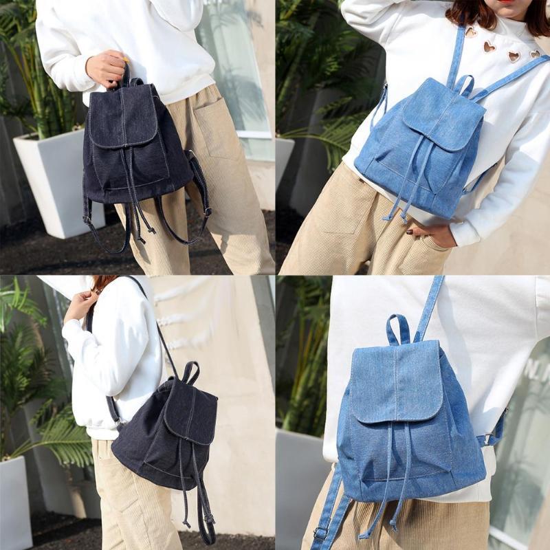 New Fashion Women Canvas Spring Backpack Girl Flip Leisure School ...