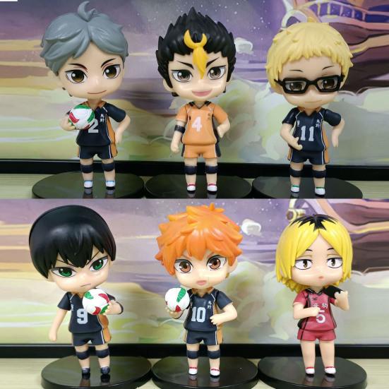 Buy 6Pcs Figure Model Japanese Anime Volleyball Haikyuu Mini PVC ...